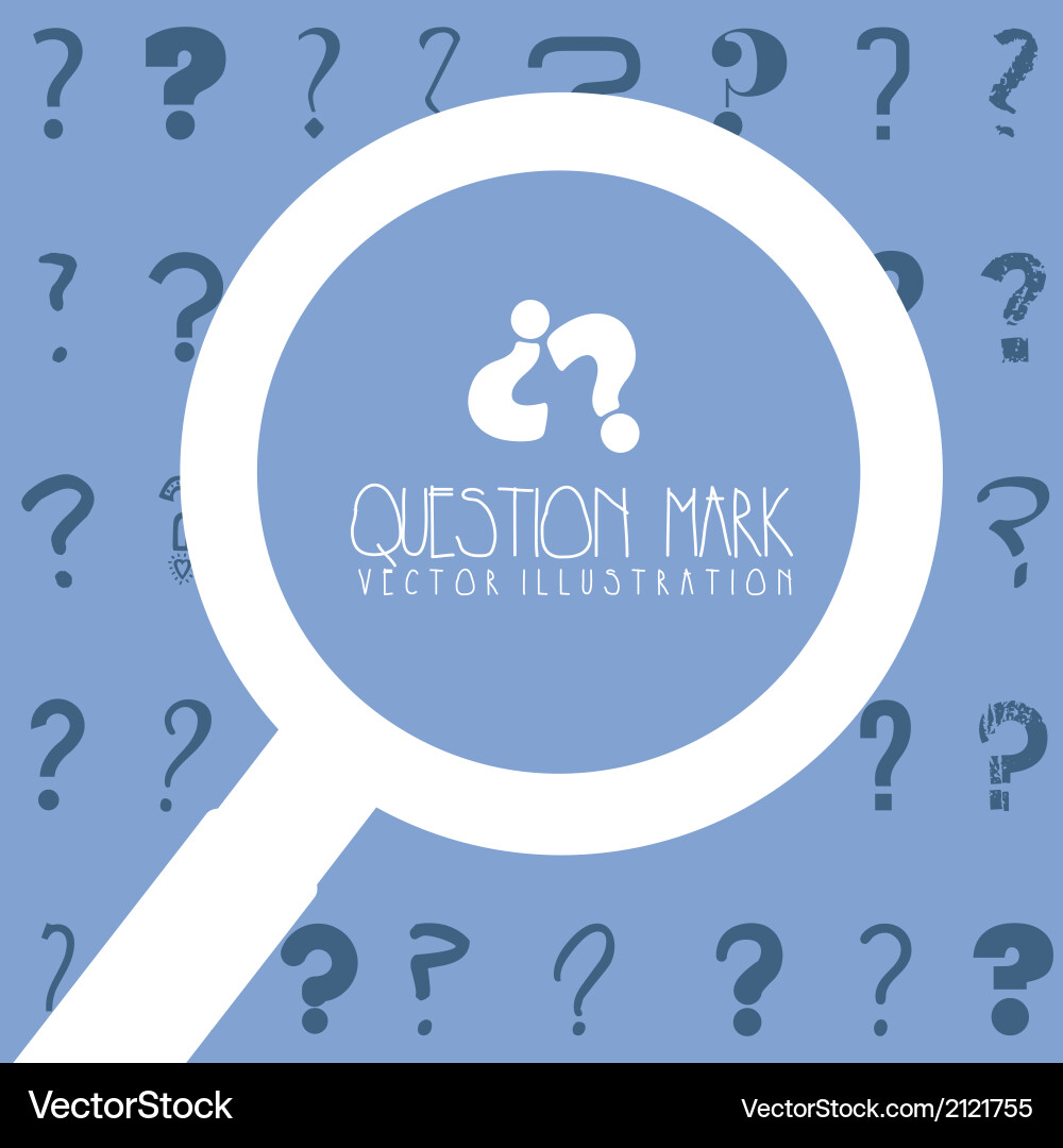 Questions icons over blue background Royalty Free Vector