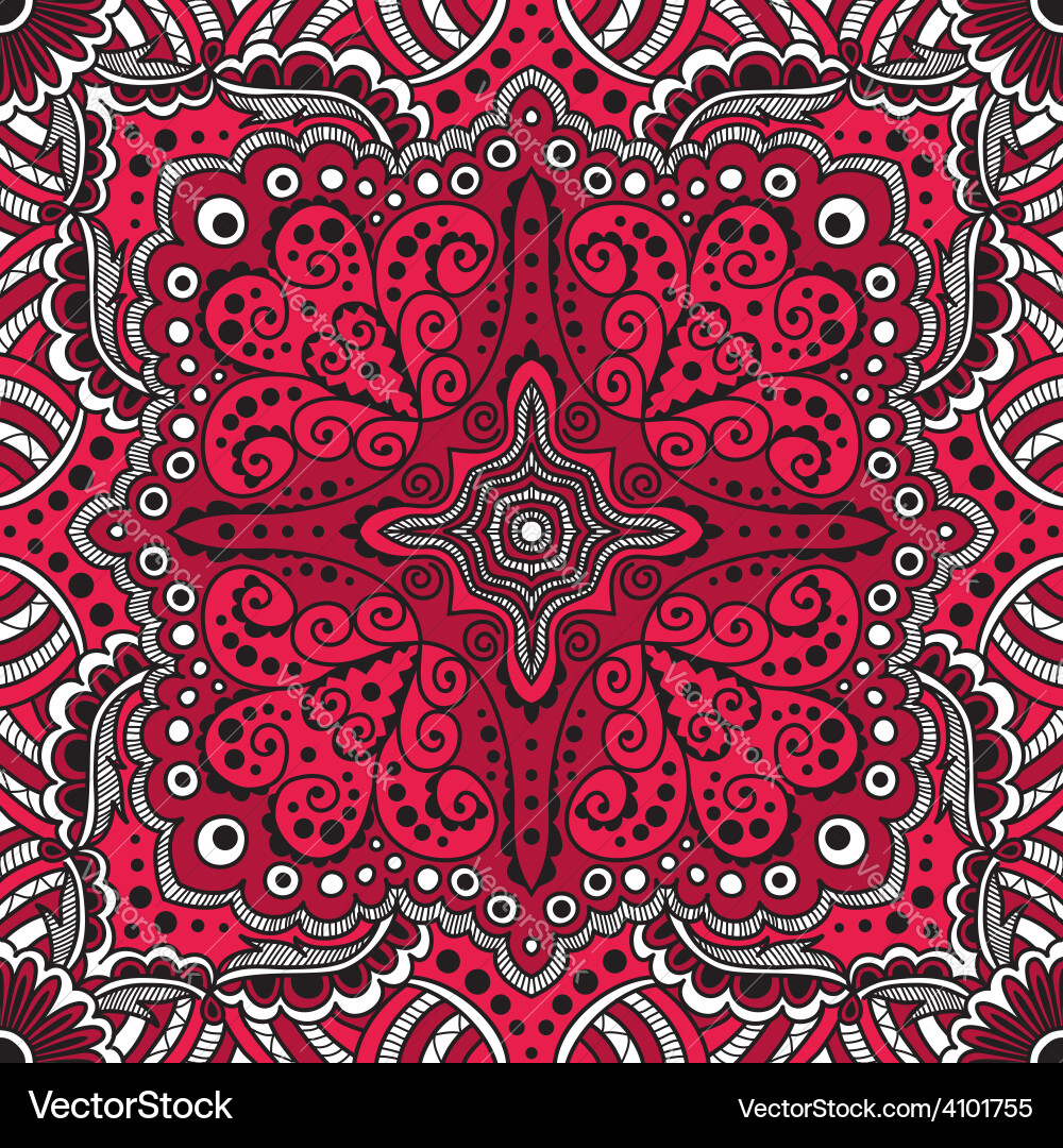 Seamless red pattern of spirals swirls Royalty Free Vector