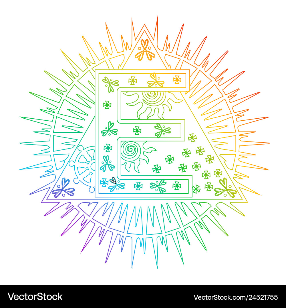With beautiful mandala with sun a Royalty Free Vector Image