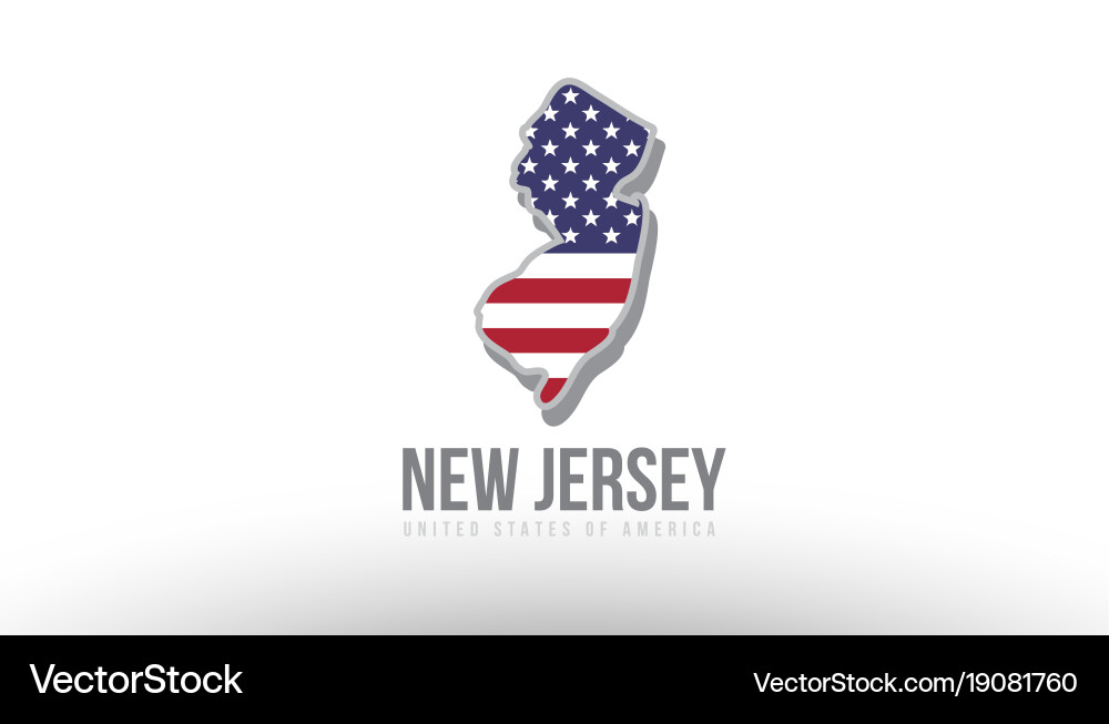 A county state with us united states flag Vector Image