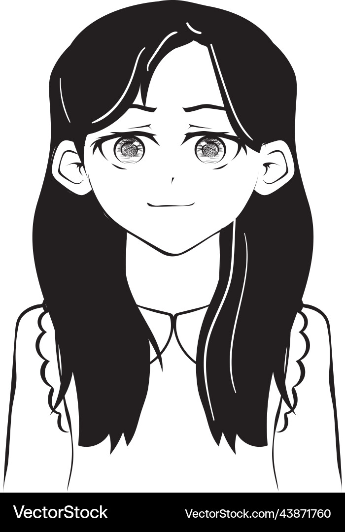 Anime female character Royalty Free Vector Image