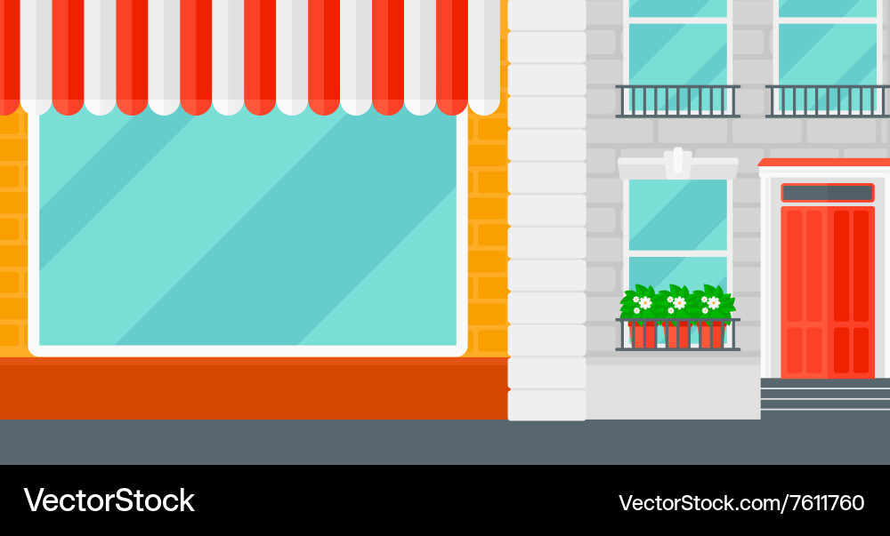 Background of cafe facade Royalty Free Vector Image