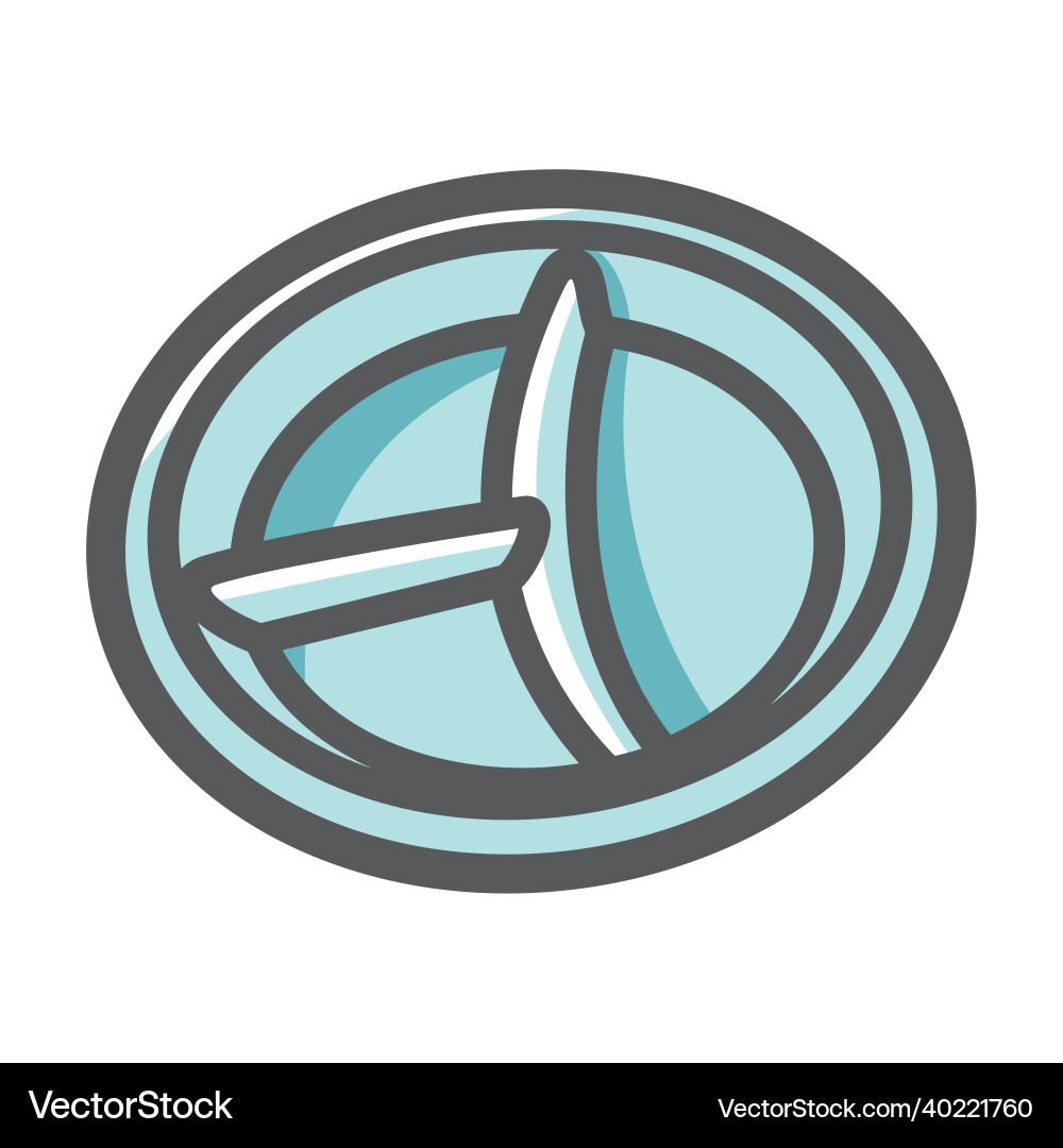 Disposable plastic plate icon cartoon Royalty Free Vector