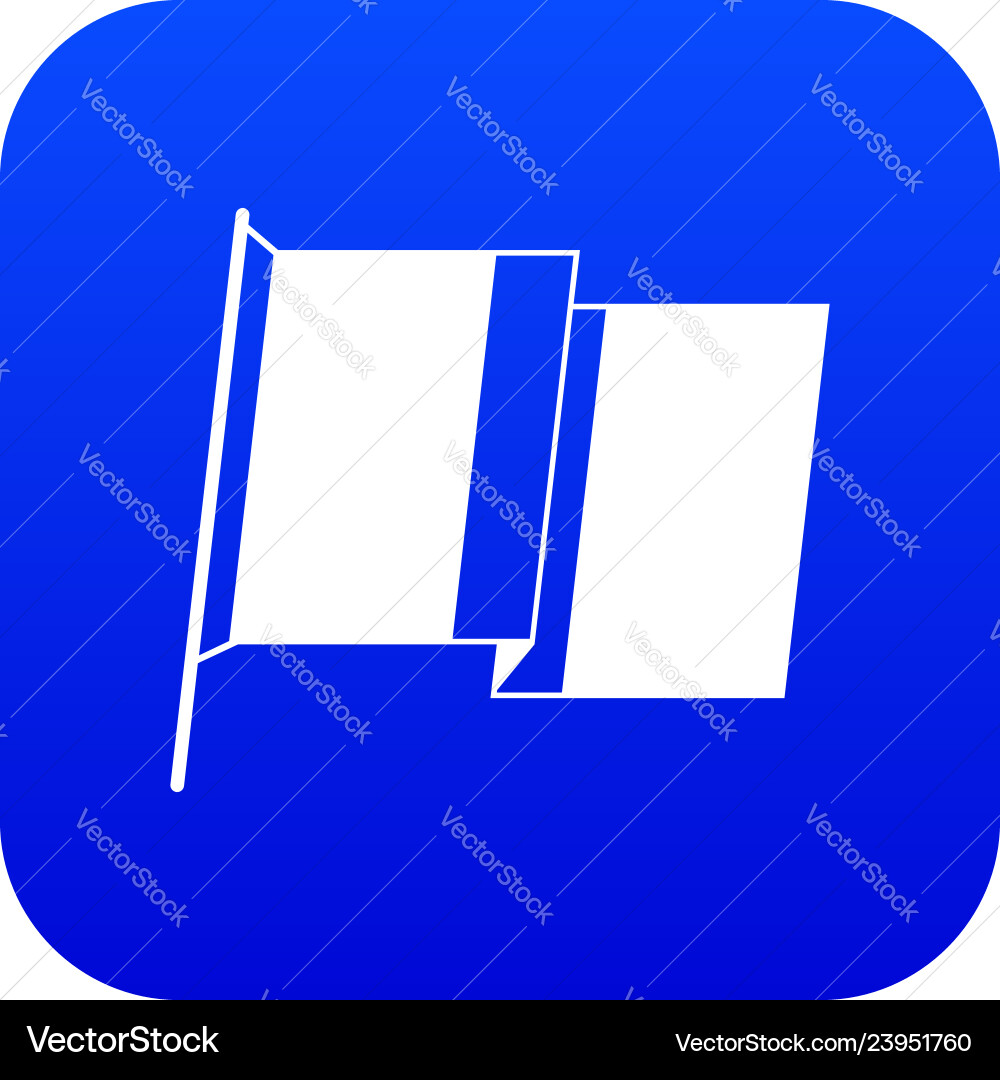 Flag ireland icon digital blue Royalty Free Vector Image