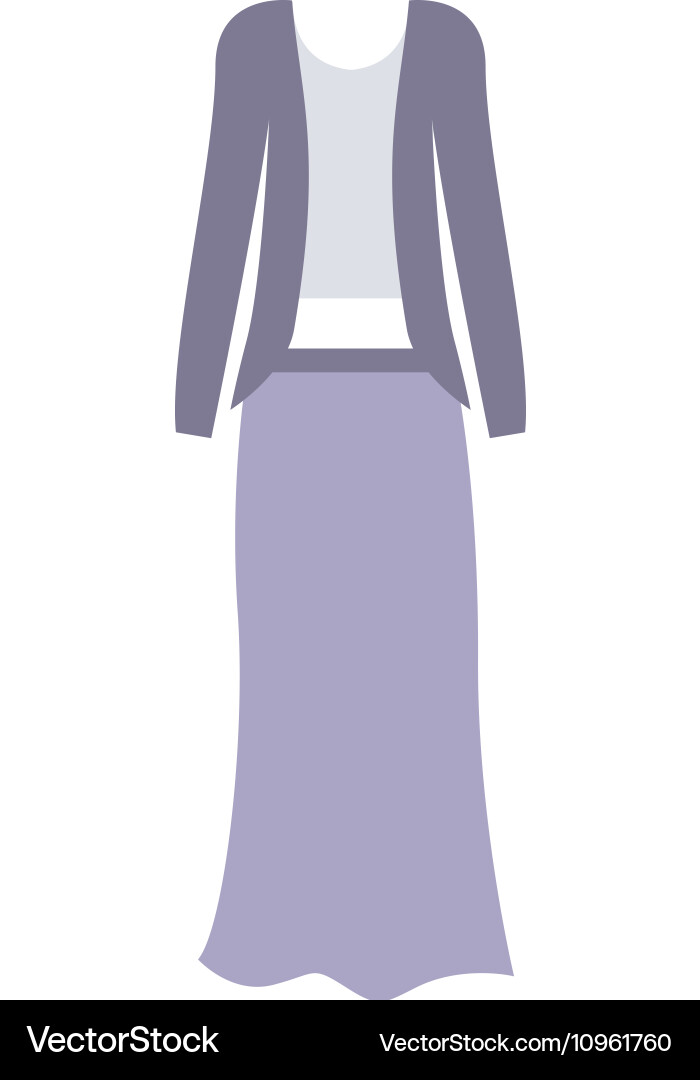 Isolated female formal cloth design Royalty Free Vector