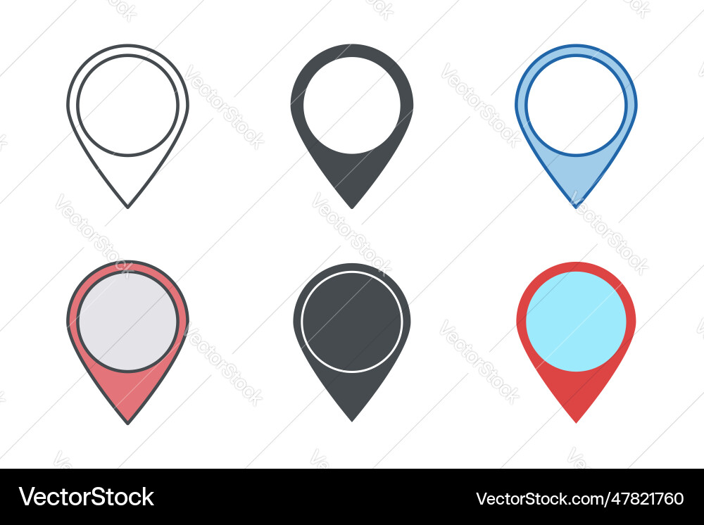Location pin icon symbol template for graphic Vector Image