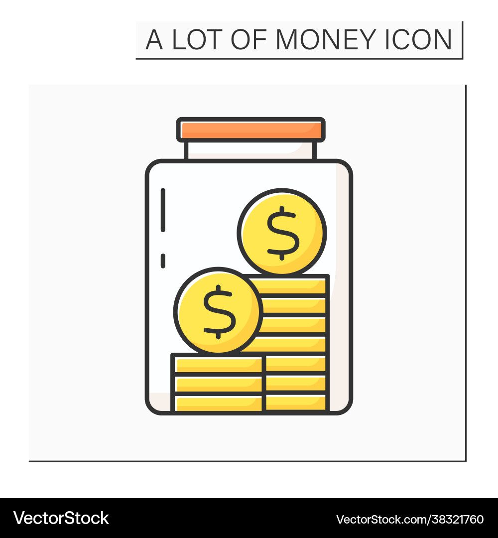 Money color icon Royalty Free Vector Image - VectorStock