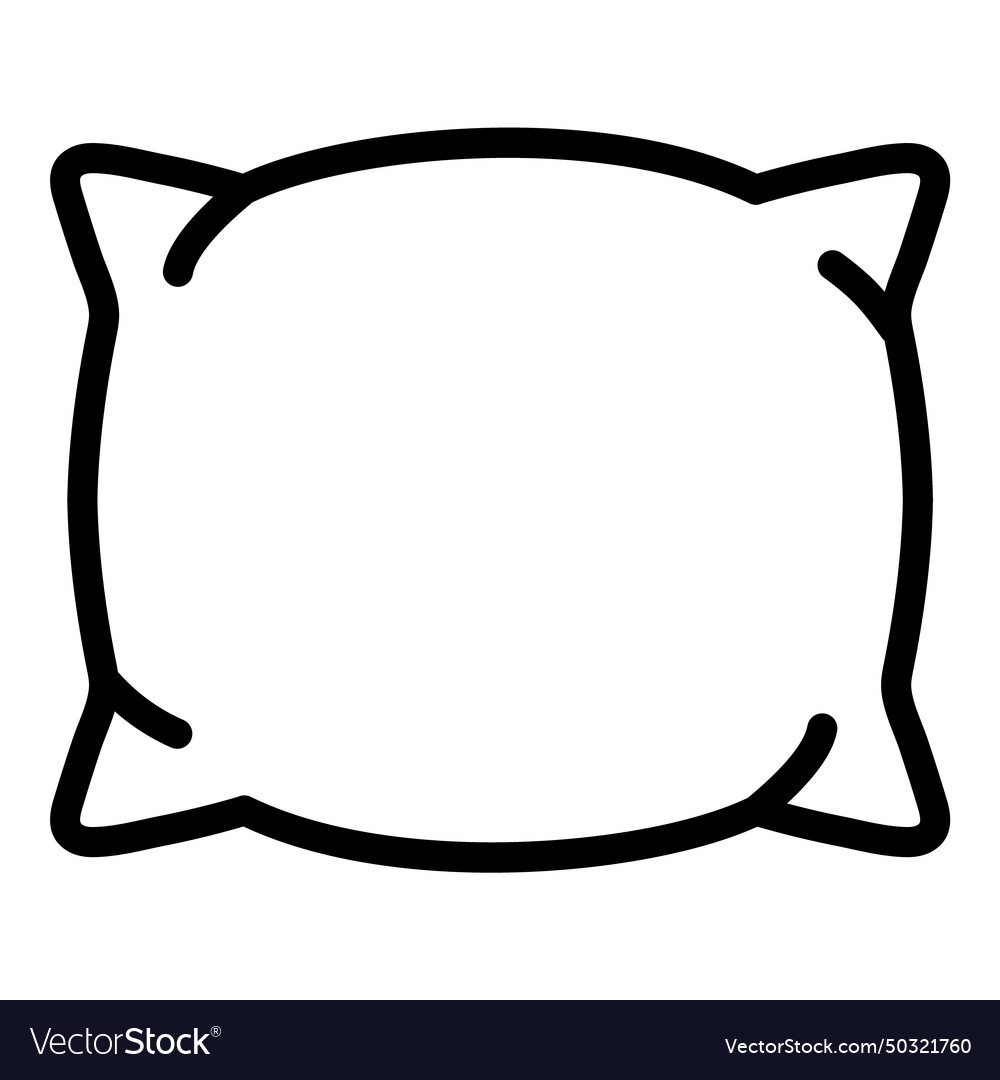 Pillow flat icon isolated on white background Vector Image Pillow flat icon isolated on white background Vector Image
