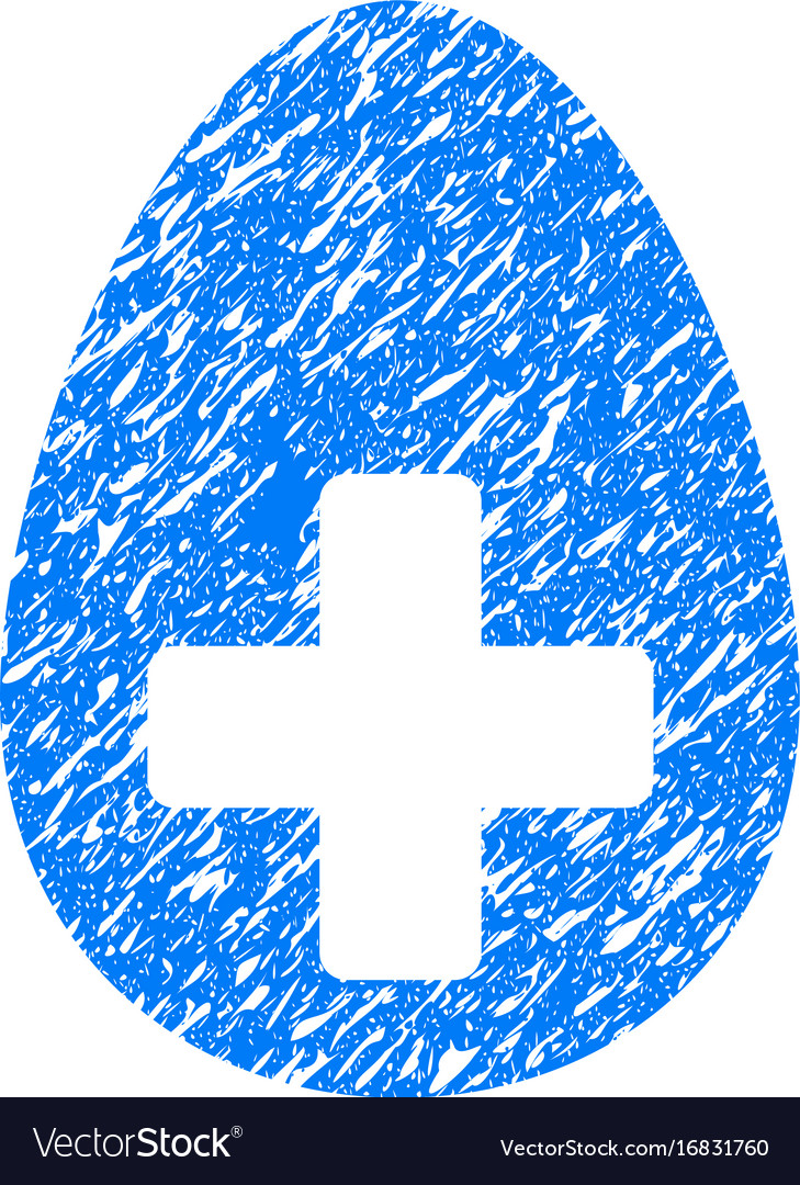 Plus egg grunge icon Royalty Free Vector Image