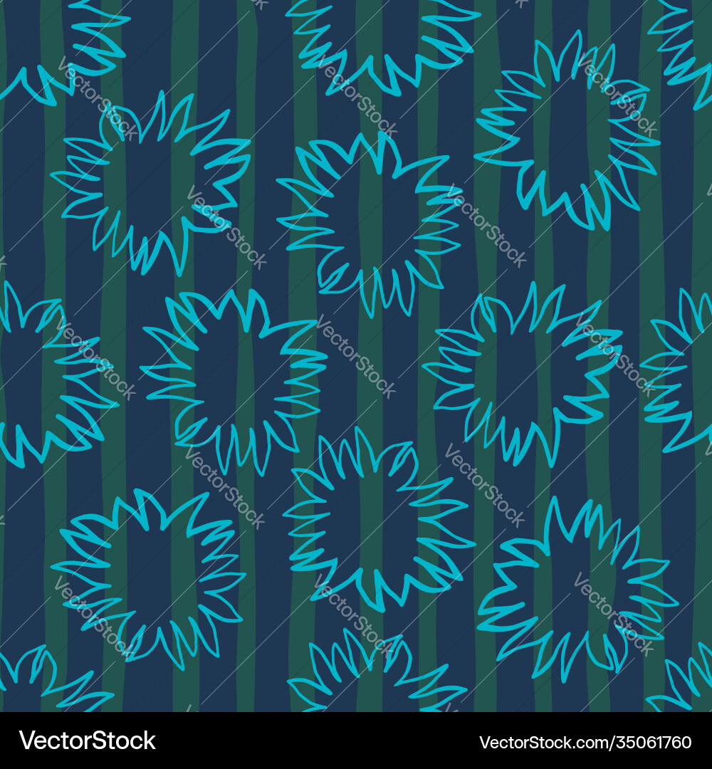 Random blue geometric star ornament seamless Vector Image