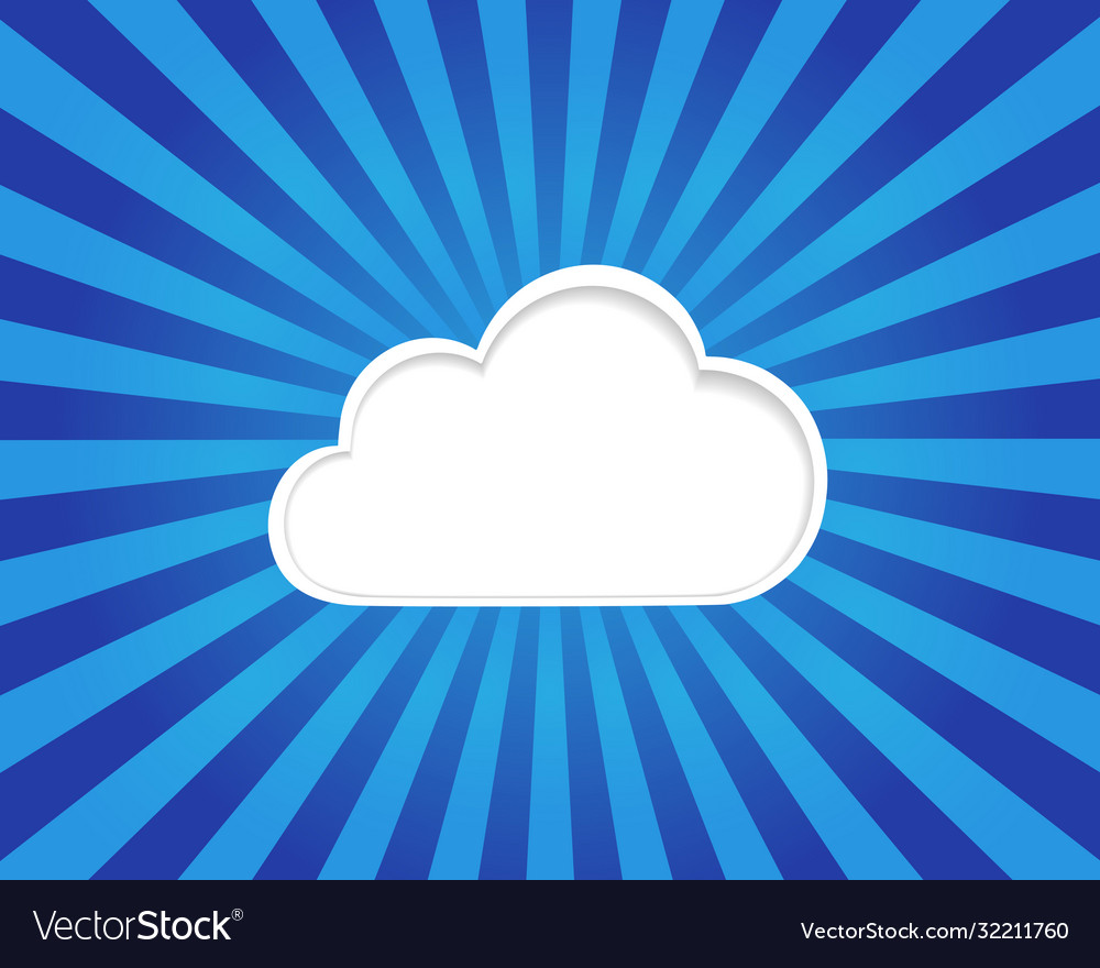 Rays cloud Royalty Free Vector Image - VectorStock