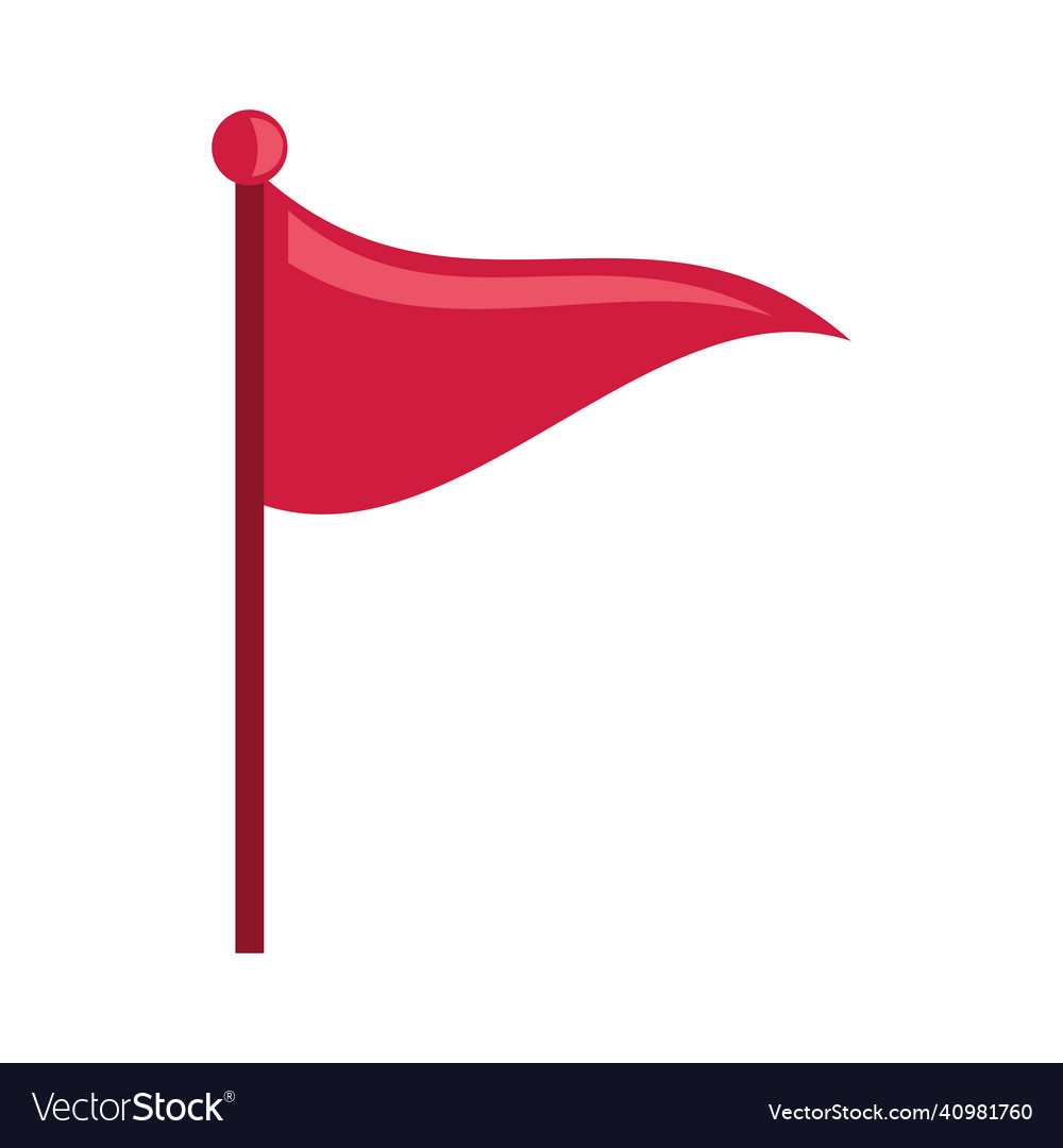 Red flag marker Royalty Free Vector Image - VectorStock