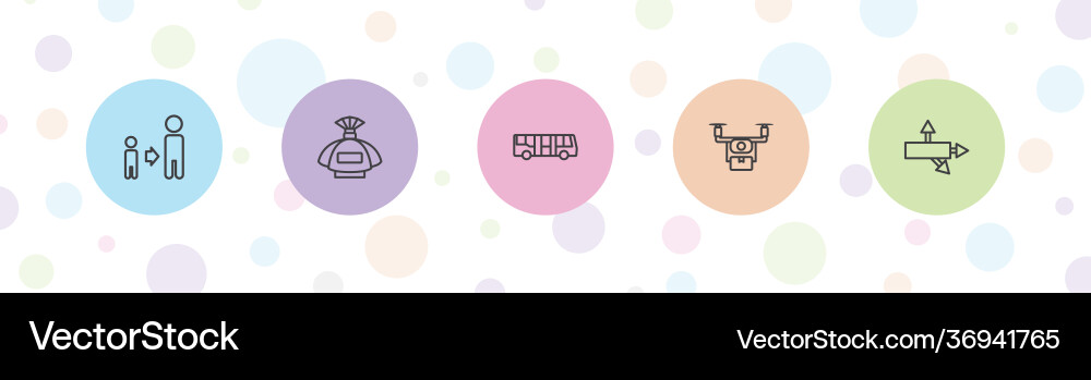 5 square icons Royalty Free Vector Image - VectorStock
