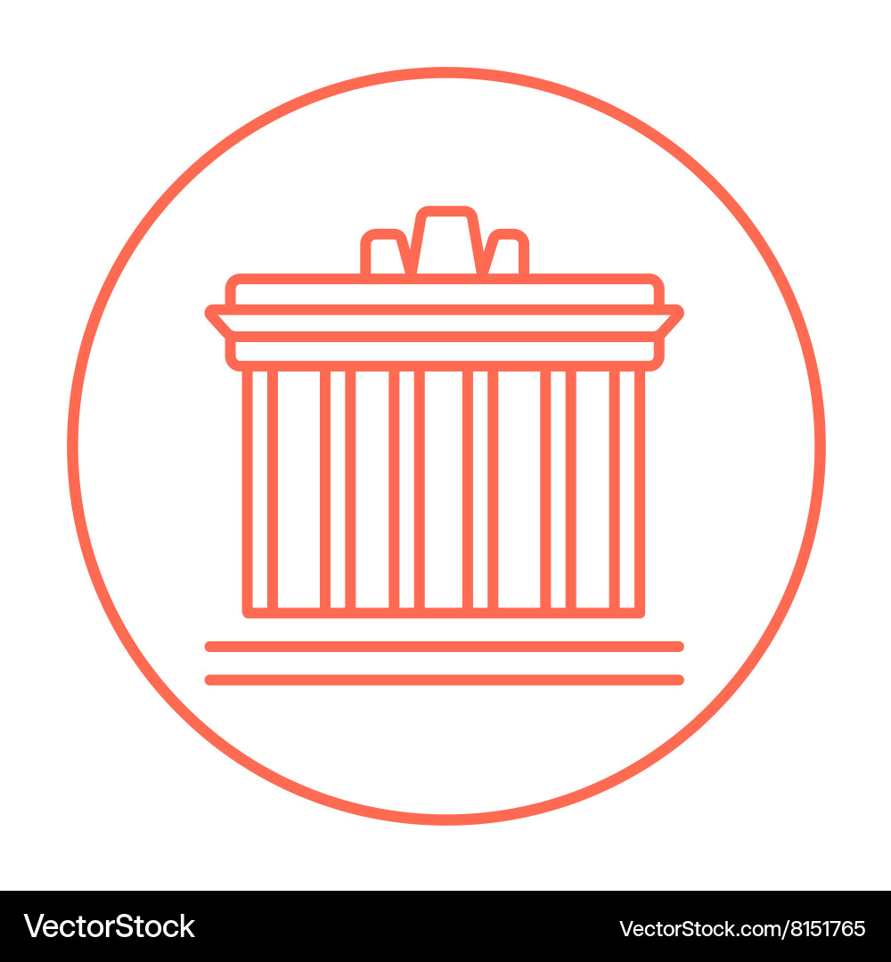 Acropolis of athens line icon Royalty Free Vector Image