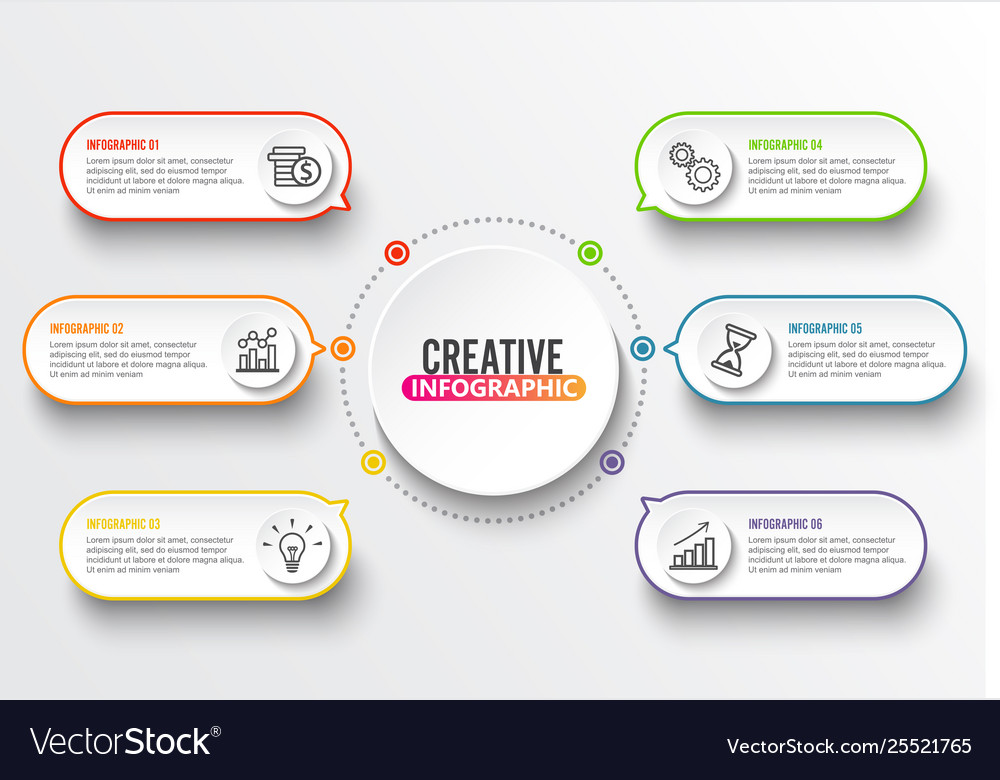 Business data visualization process chart Vector Image