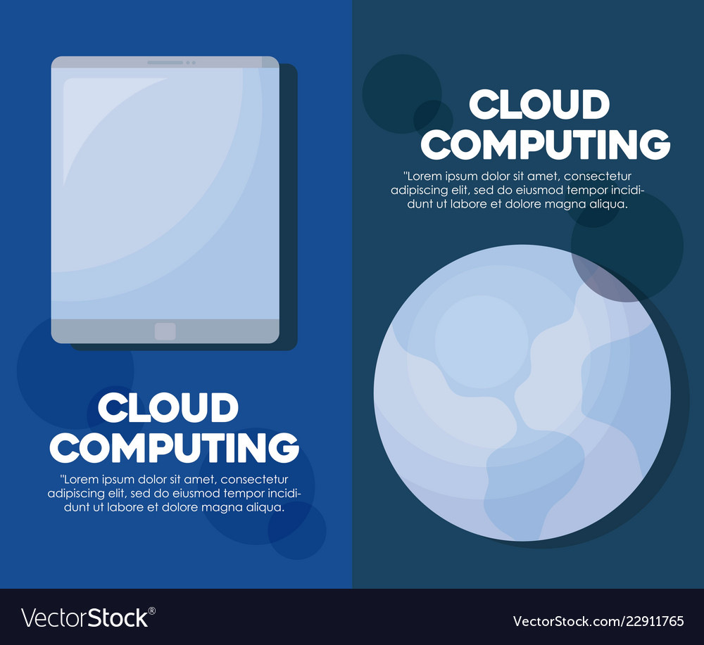 Cloud computing design Royalty Free Vector Image