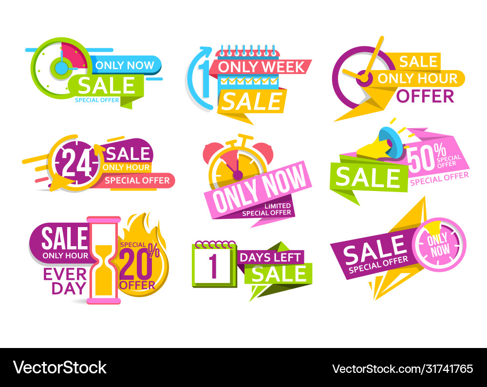Countdown banner to special offer discount Vector Image