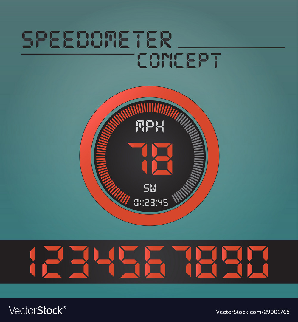 Digital timer Royalty Free Vector Image - VectorStock