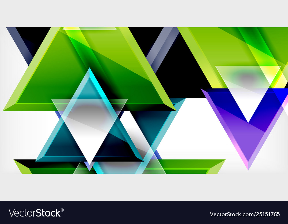 Dynamic triangle composition abstract background Vector Image