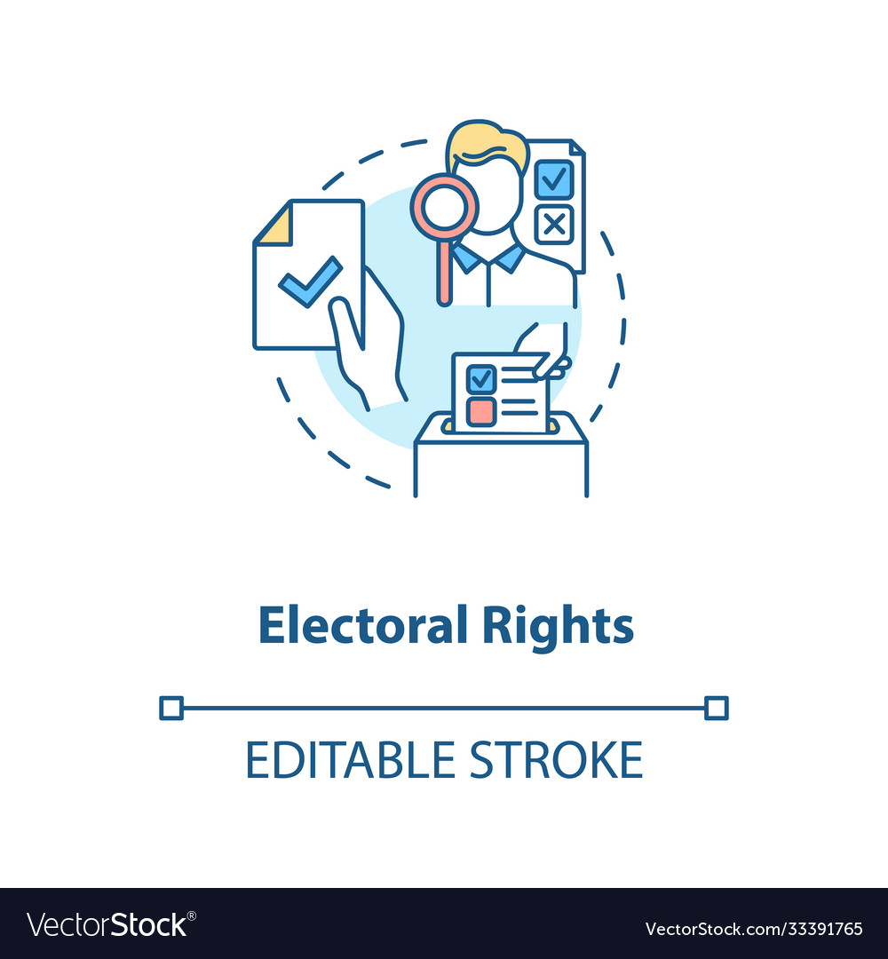 Electoral rights concept icon Royalty Free Vector Image Electoral rights concept icon Royalty Free Vector Image