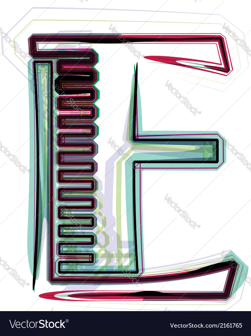 Font letter e Royalty Free Vector Image - VectorStock