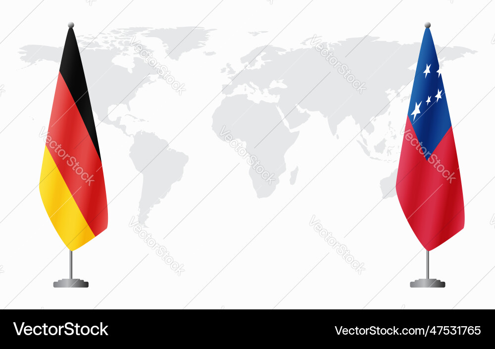 Germany and samoa flags for official meeting Vector Image