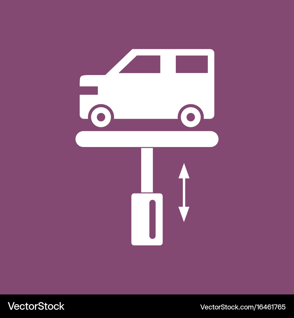 Icon car on the lift Royalty Free Vector Image