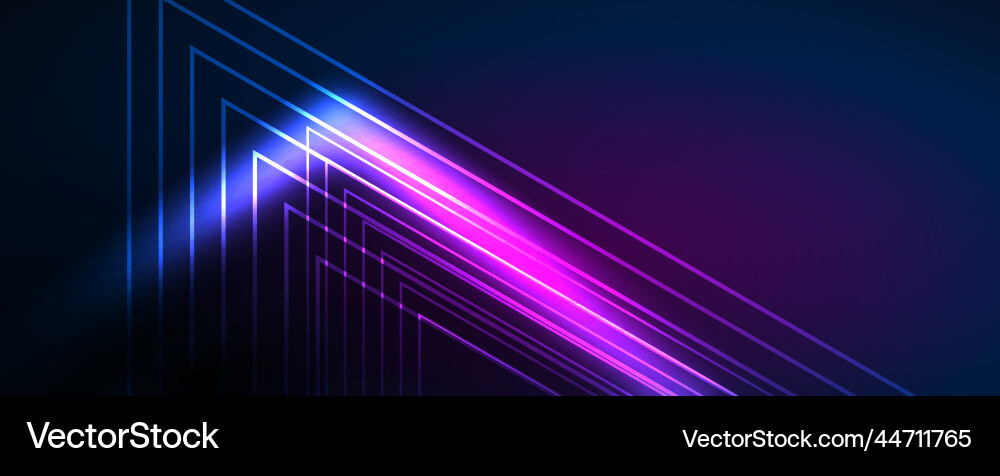 Neon glowing techno lines hi-tech futuristic Vector Image