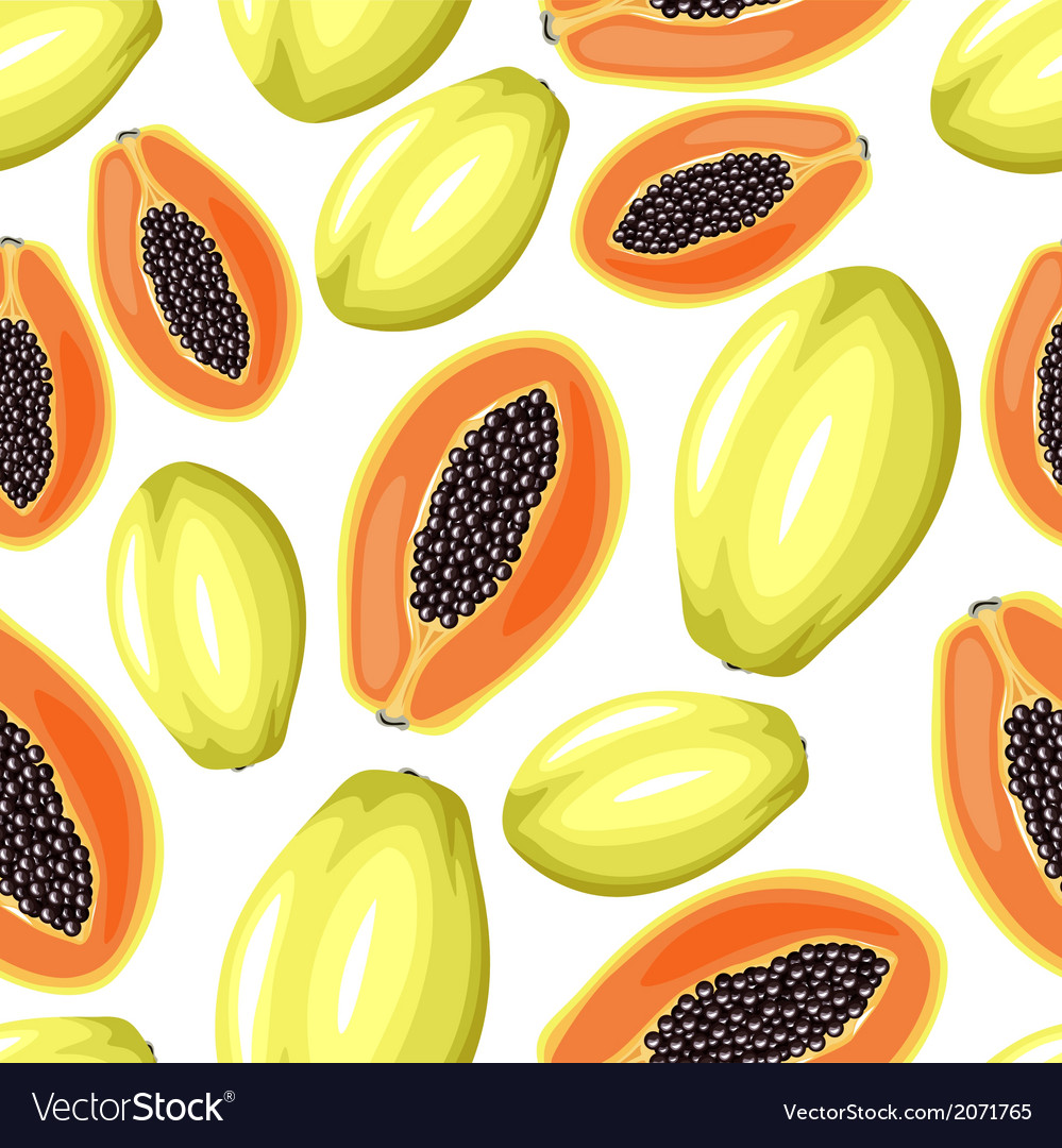 Papaya pattern Royalty Free Vector Image - VectorStock