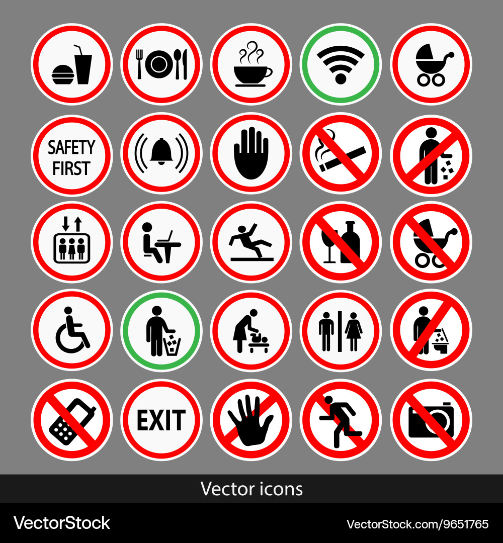 Set of icons Royalty Free Vector Image - VectorStock