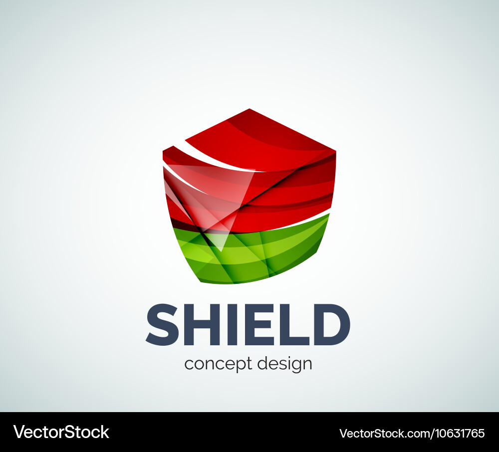 Shield logo business branding icon Royalty Free Vector Image