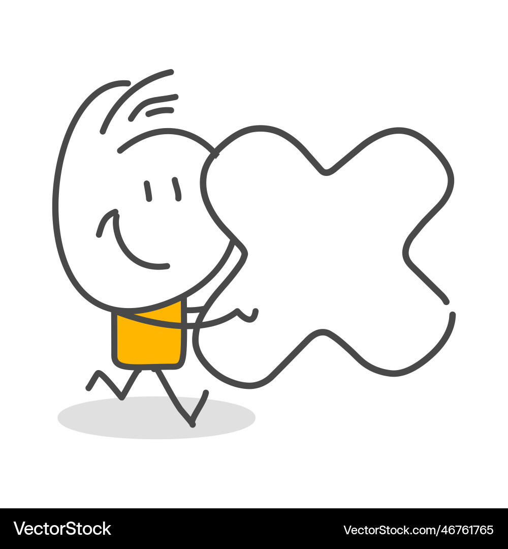 Stick figures numbers hand drawn doodle line art Vector Image