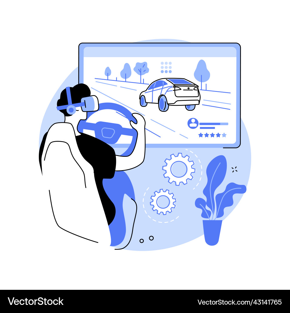 Vr in entertainment isolated cartoon Royalty Free Vector