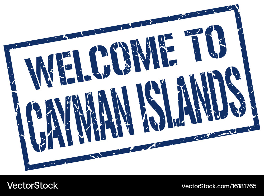 Welcome to cayman islands stamp Royalty Free Vector Image