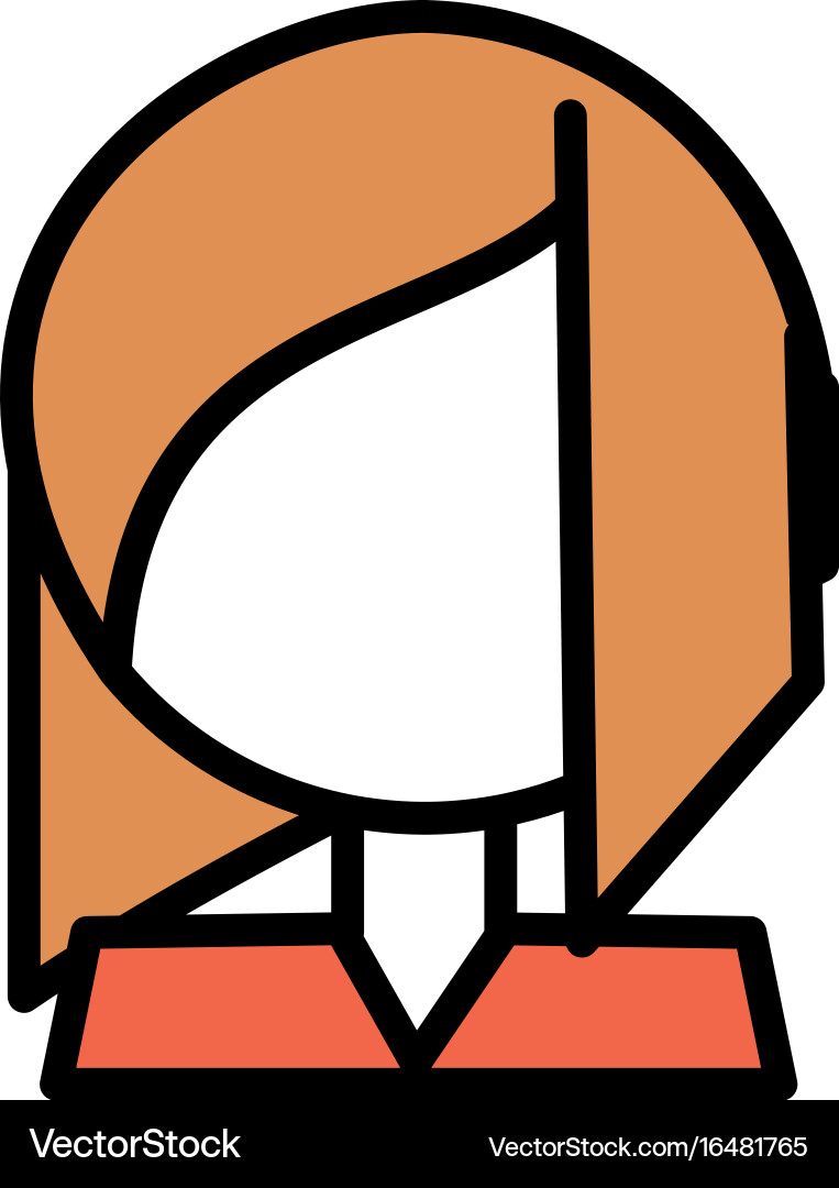 Woman profile cartoon Royalty Free Vector Image