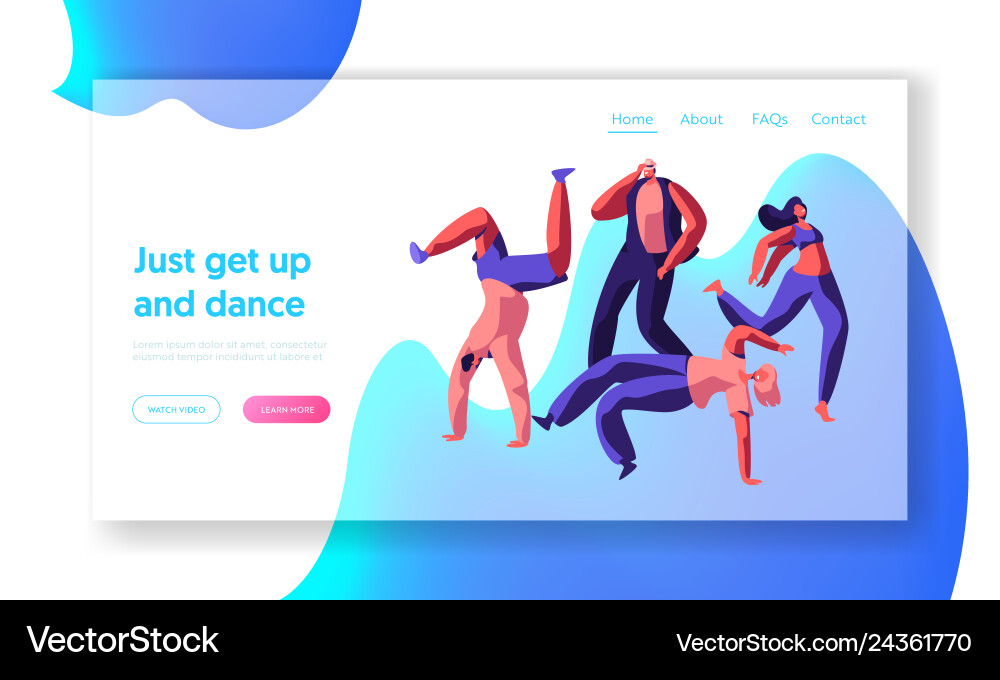 Character dancing extreme breakdance on street Vector Image