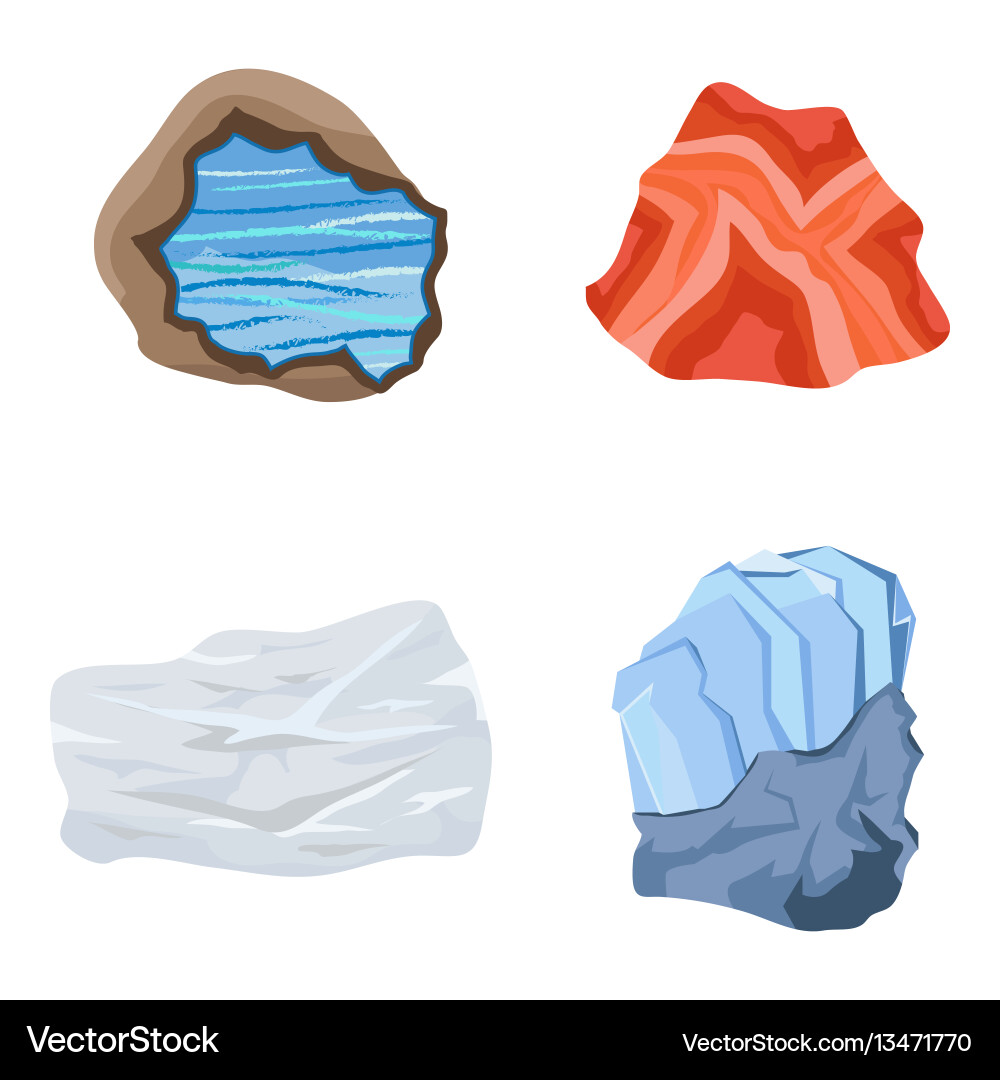 Collectionsemi precious gemstones stones Vector Image