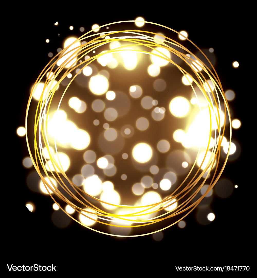 Decoration with golden lights Royalty Free Vector Image