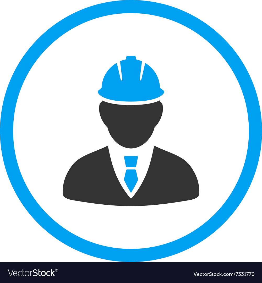 Engineer flat icon Royalty Free Vector Image - VectorStock