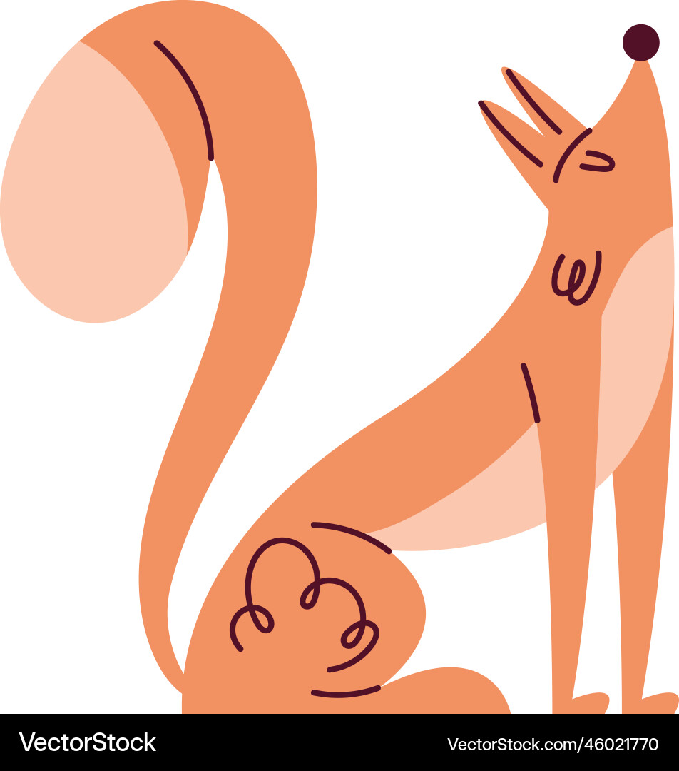 Golden fox wild animal Royalty Free Vector Image