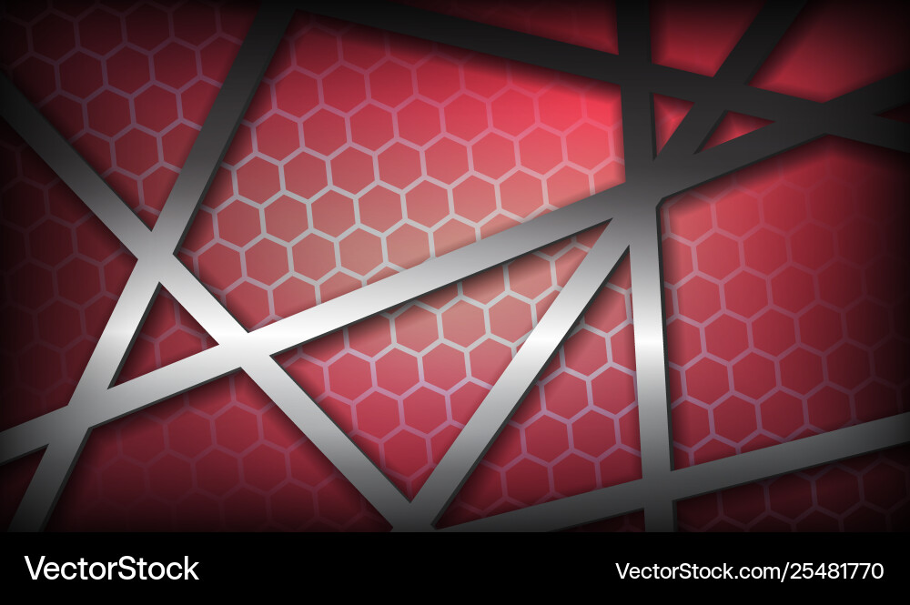 Honeycomb background in red color Royalty Free Vector Image