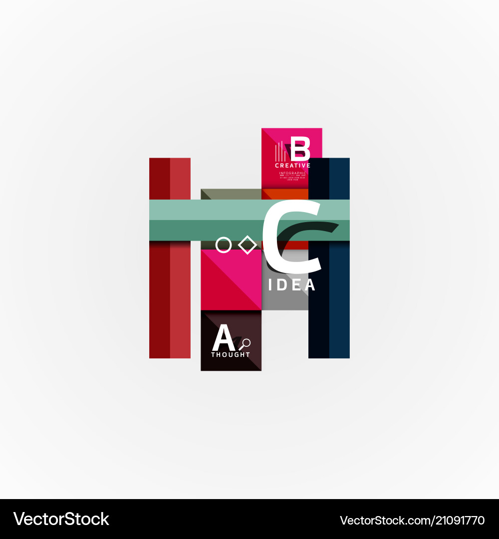 Paper option steps diagram infographic layout Vector Image