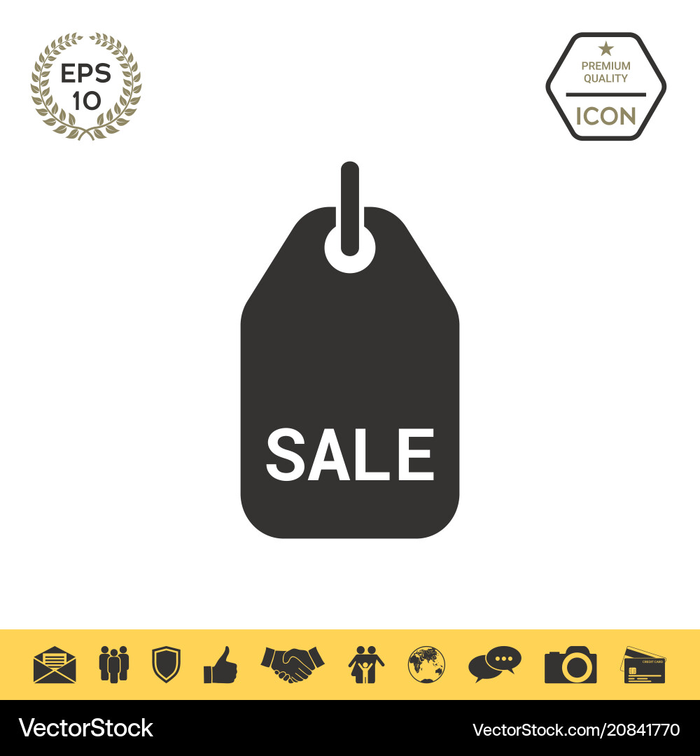 Sale tag symbol Royalty Free Vector Image - VectorStock