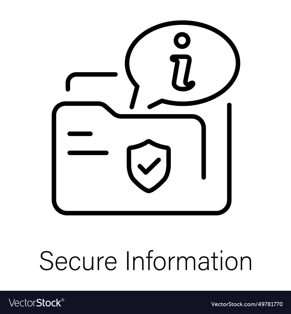Secure information Royalty Free Vector Image - VectorStock