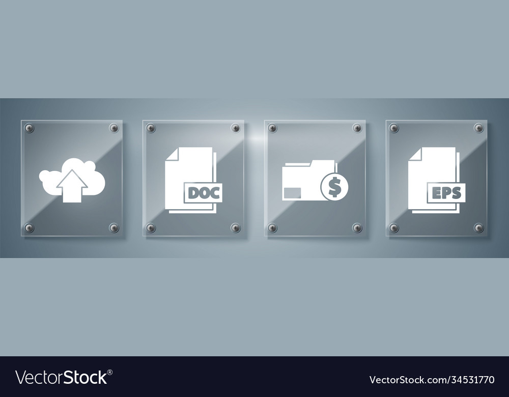 Set eps file document finance document folder Vector Image Set eps file document finance document folder Vector Image