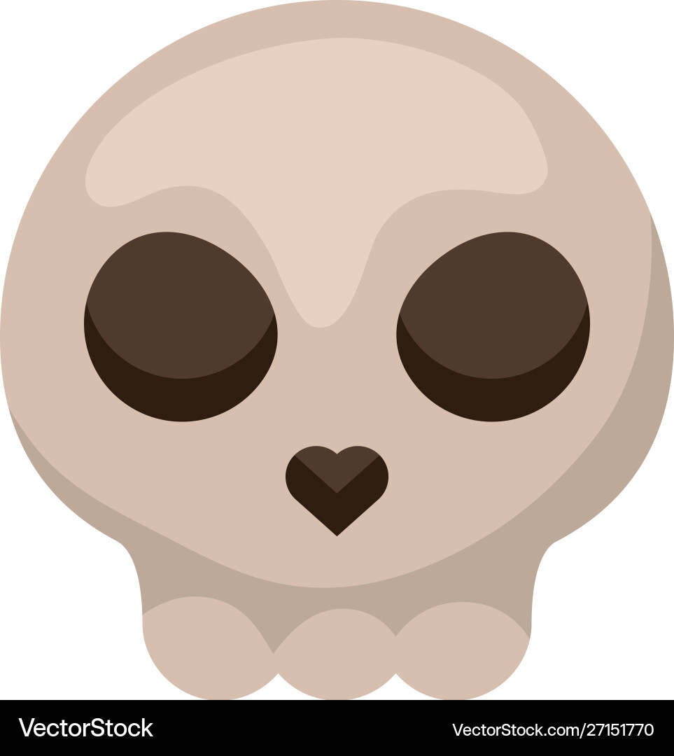 Skull head halloween isolated icon Royalty Free Vector Image