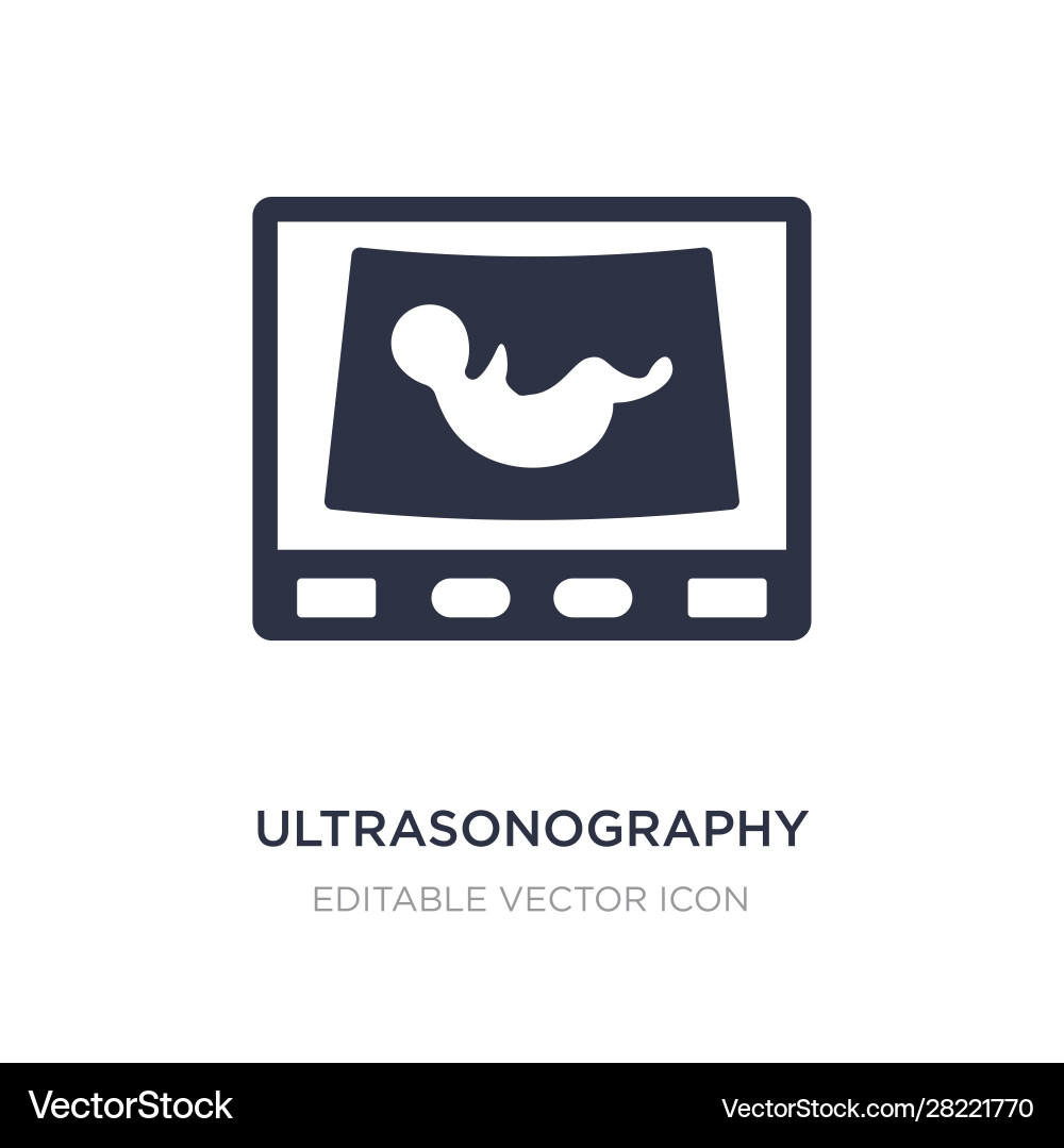 Ultrasonography icon on white background simple Vector Image