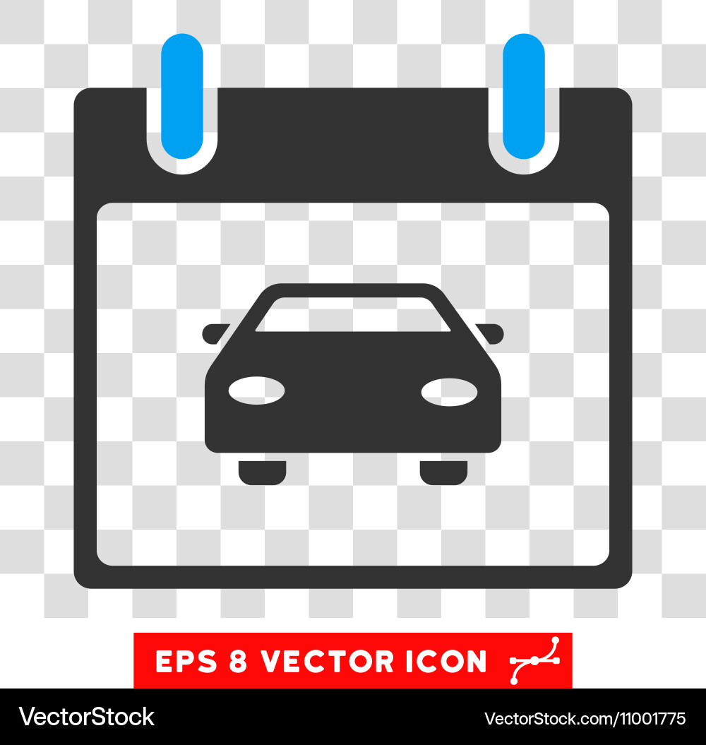Car calendar day eps icon Royalty Free Vector Image