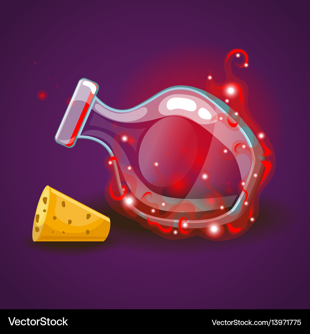 Empty bottles of potions with magic smoke Vector Image