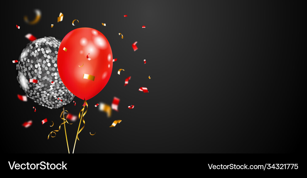 Festive background with air balloons Royalty Free Vector